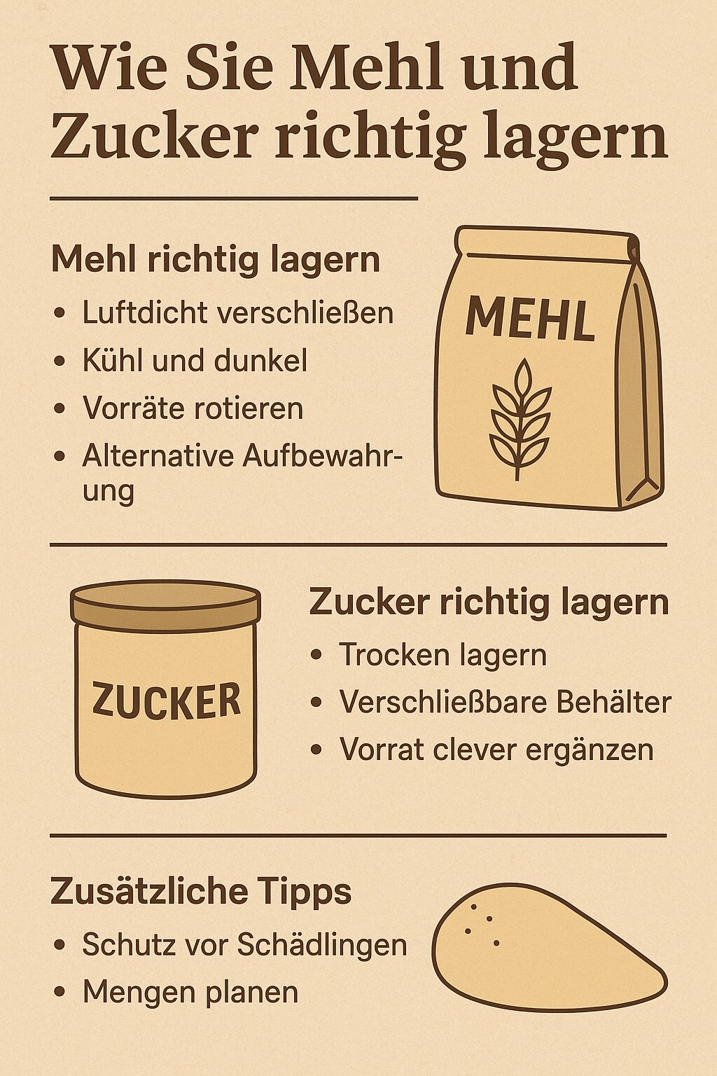 Mehl und Zucker richtig lagern – So sichern Sie Ihre Vorräte für die ...